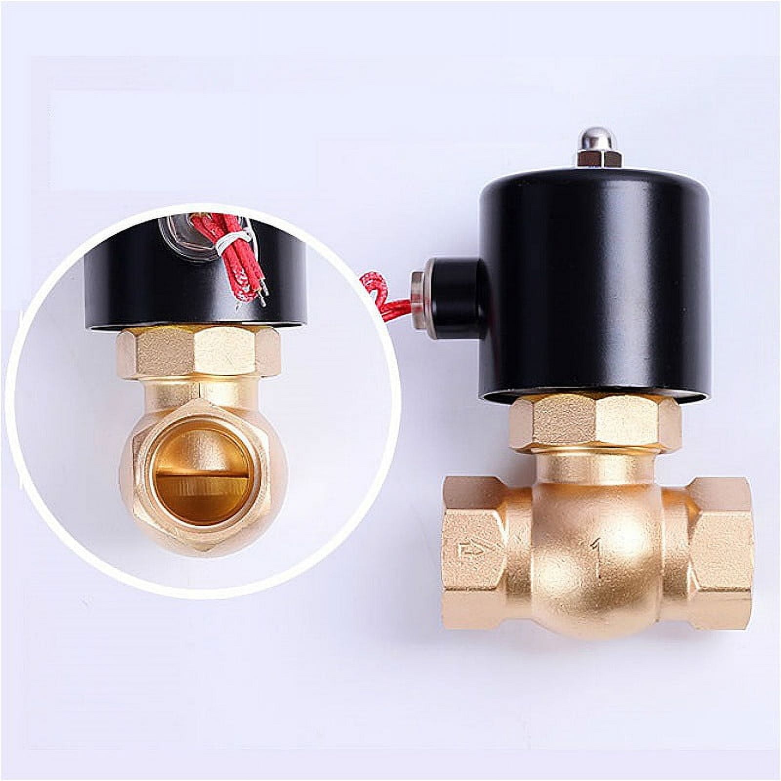 1/2" 3/4" 1" 1-1/4" Steam solenoid valve 110V 220V 24V AC Water Air Normally Closed N/C Brass ...