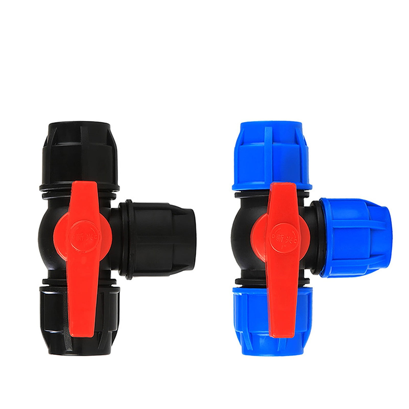 1/2" 3/4" 1" 2" 3 Way Plastic Ball Valve,T-type PE Fast Connection Pipe ...