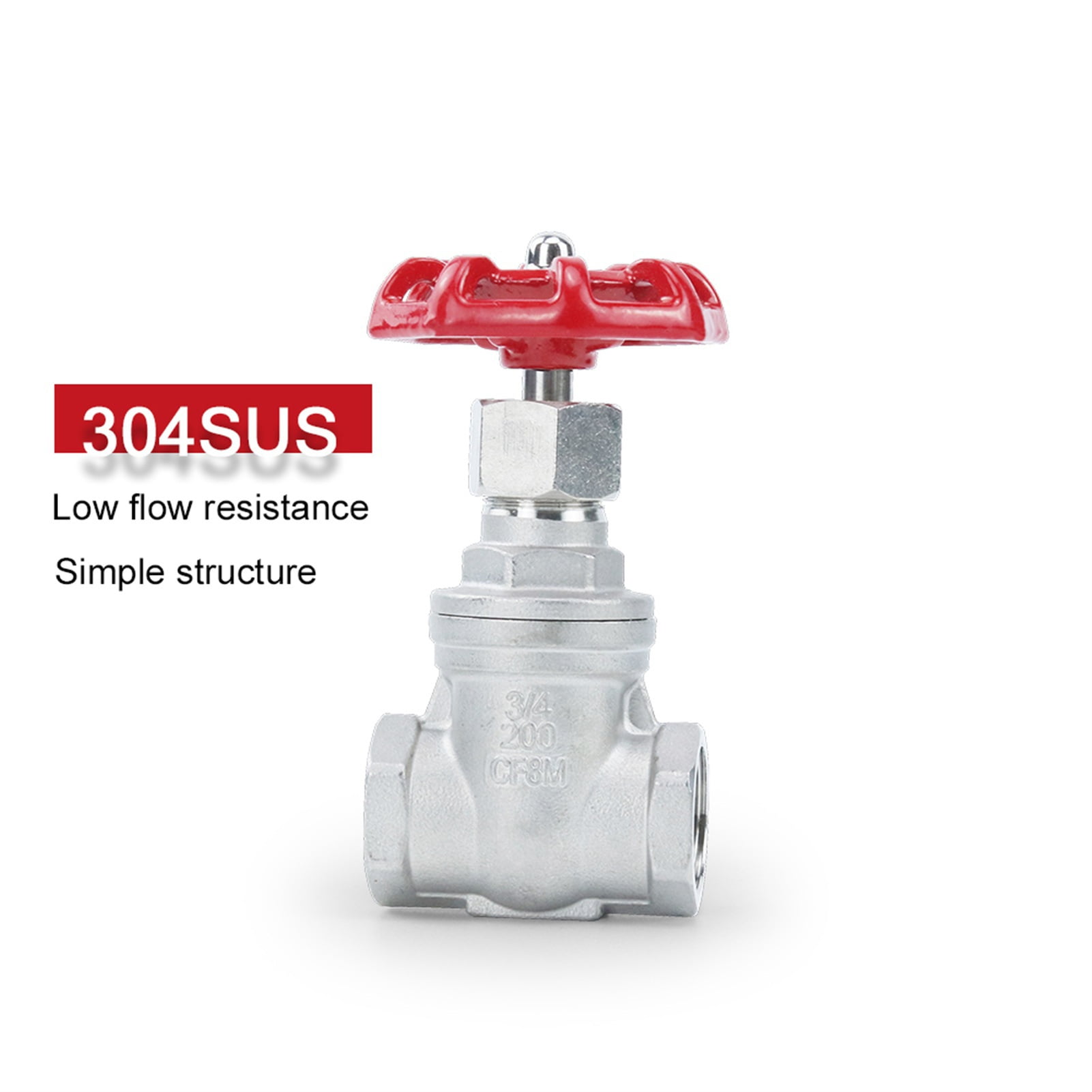 1/2" 3/4" 1" 2" Female Thread Stainless Steel SS304 Gate Valve DN15 ...