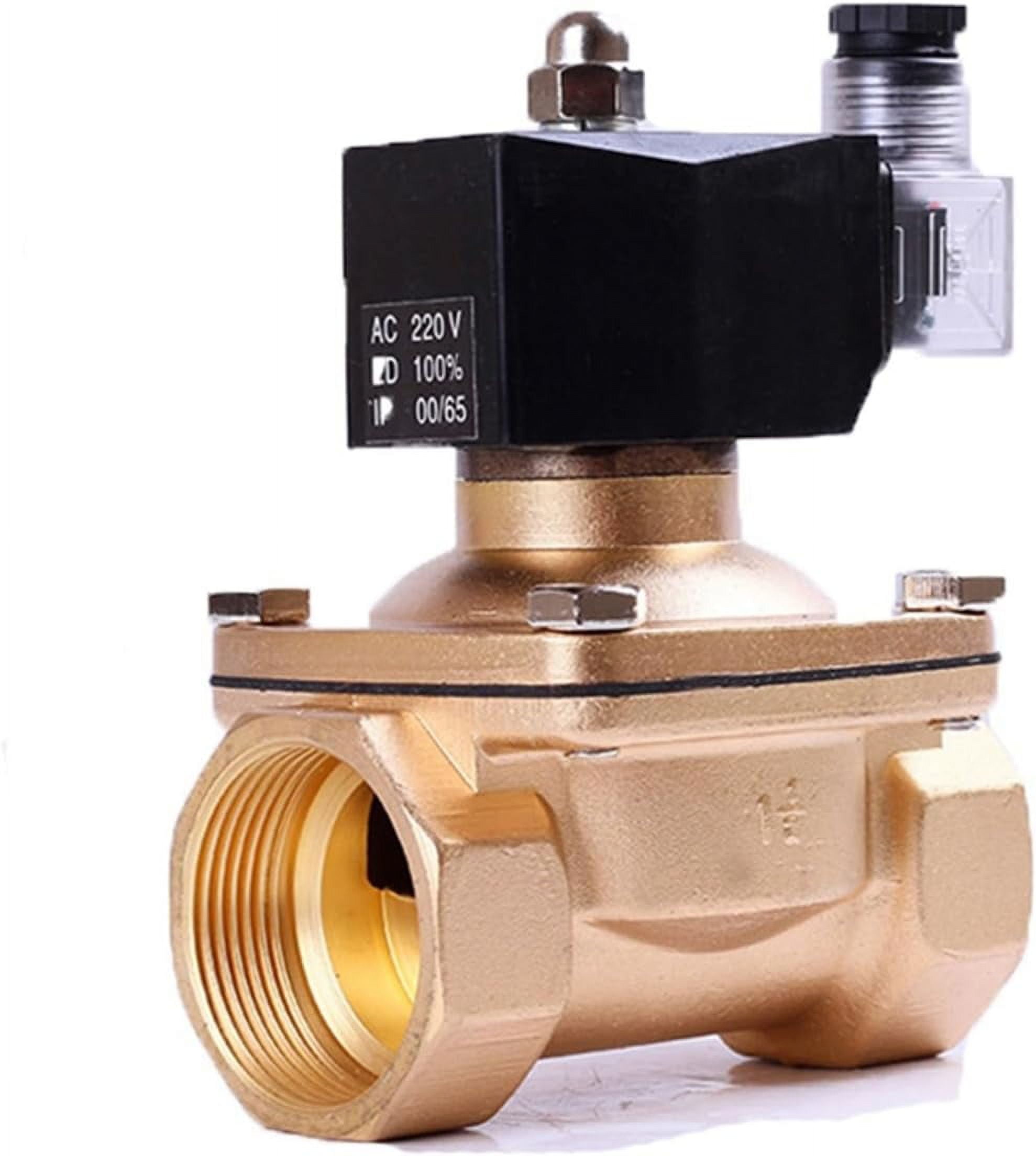 1/2" 3/4" 1" 2'' Normally Closed Brass Solenoid Valve 24V 12V 220V 110V Waterproof Solenoid ...