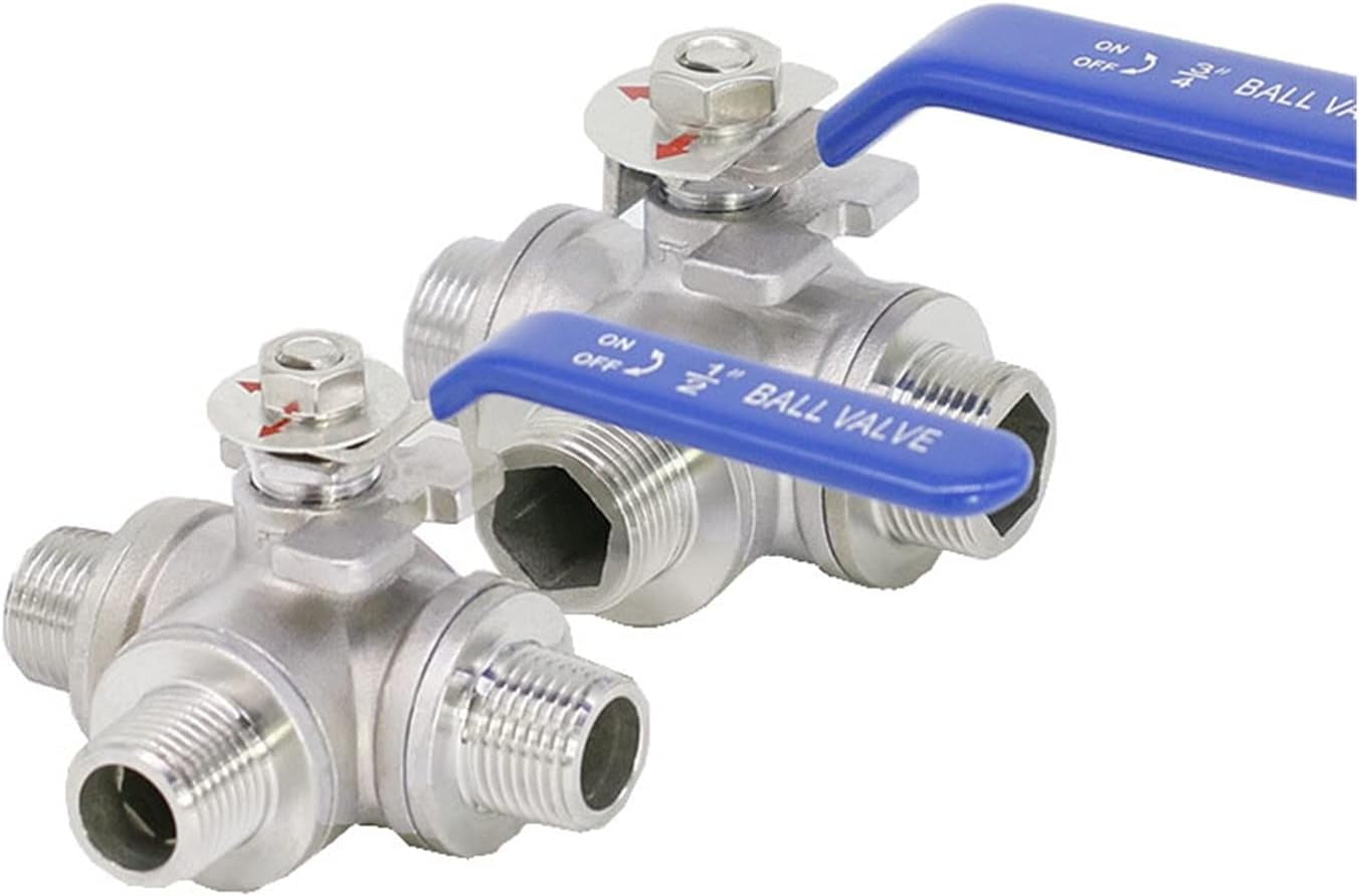 1/2" 3/4" 304 Stainless Steel Valve Handle Ball Valves BSP Male Thread ...