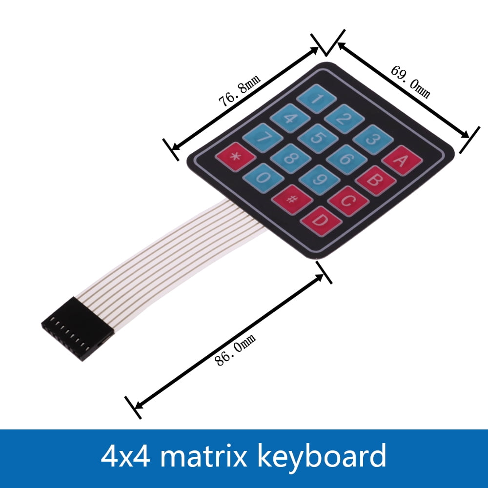 1 2 3 4 5 6 7 8 Key Button Membrane Switch Matrix Array Keyboard Keypad ...