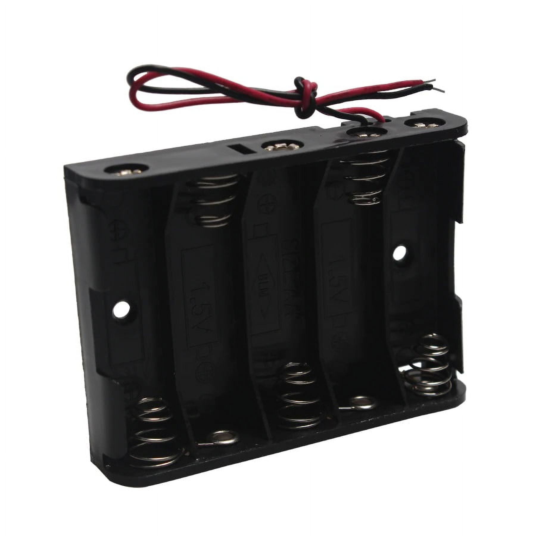 1/2/3/4/5/6/8/10 AA Battery Holder Slot Case Plastic Storage Box Wire ...