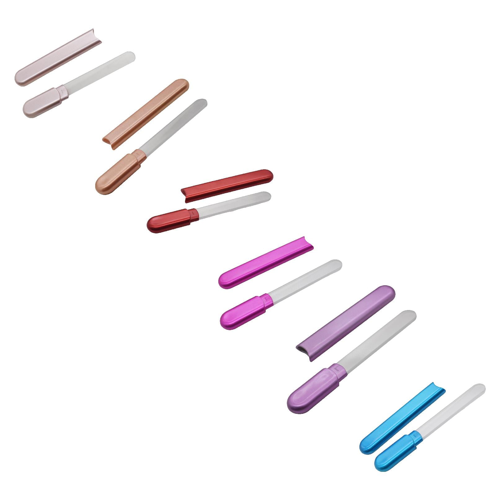 1/2/3/4/5/6/8PCS Glass Nail File with Case, Diamond Salon Beauty Nail ...