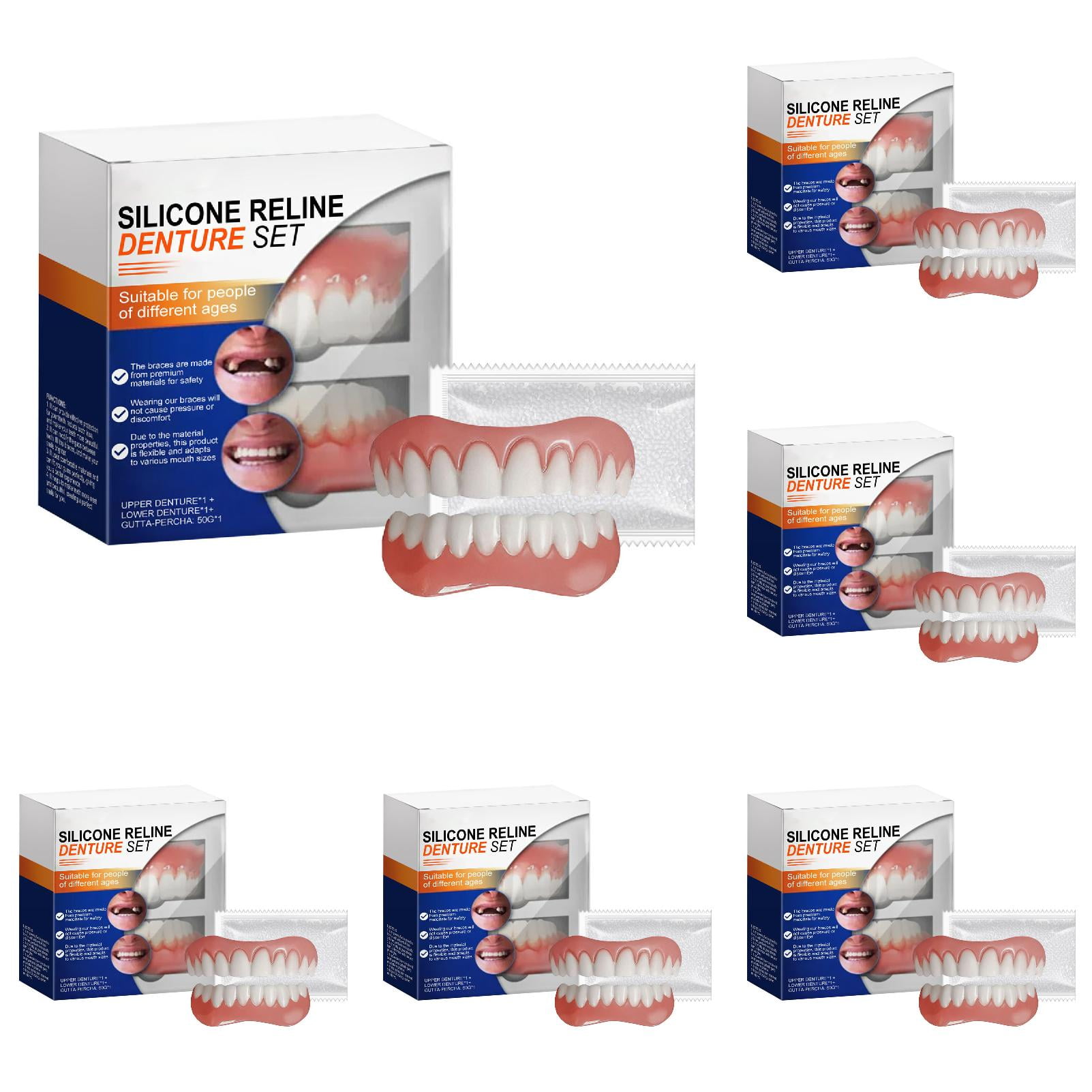 1/2/3/4/5/6 Pcs Silicone Denture Reline Kit ,Soft Denture Reline Kit ...