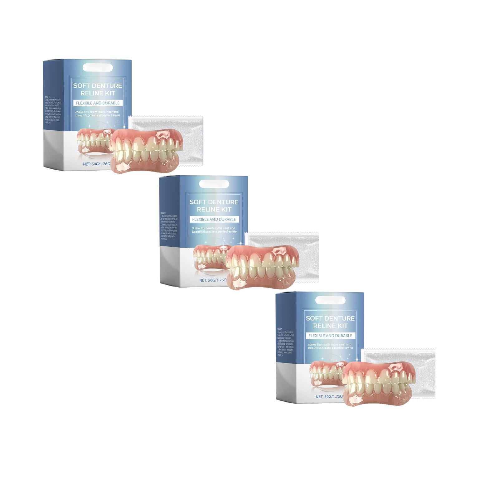 1/2/3/4/5/6PCS Upper and Lower Matching Set Silicone Dentures Matching ...