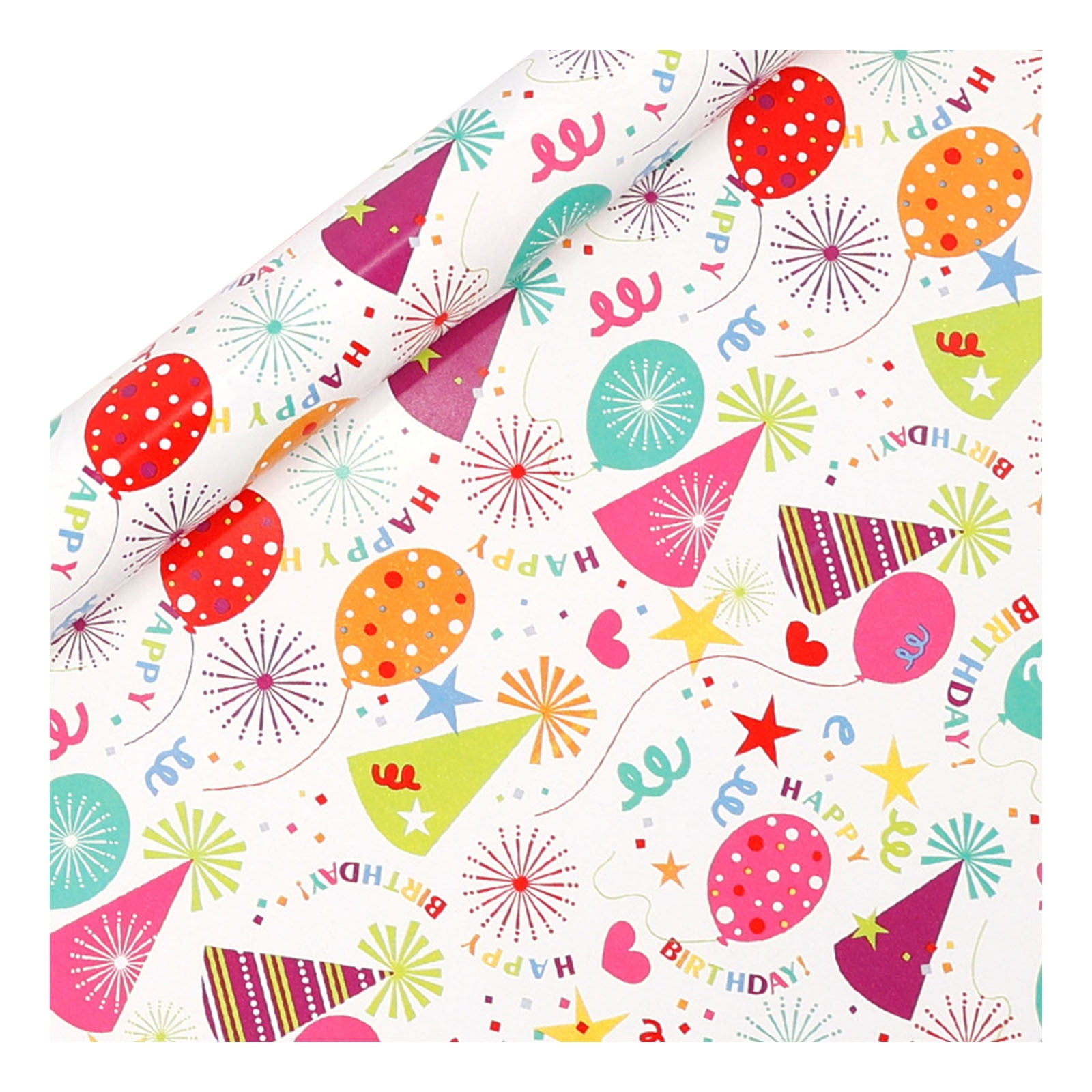 1/2/3/4/5/6Pcs Colorful Birthday Wrapping Paper Roll,Colorful Cartoon ...