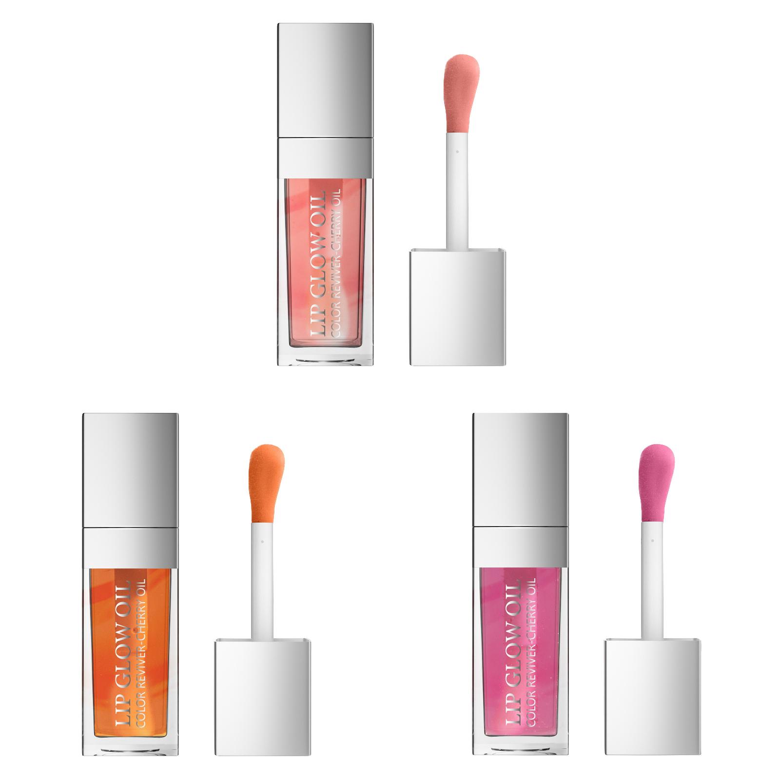 1/2/3/4/5/6Pcs Multicolor Oil Lipstick with Soft Brush,MoisturizingLip ...