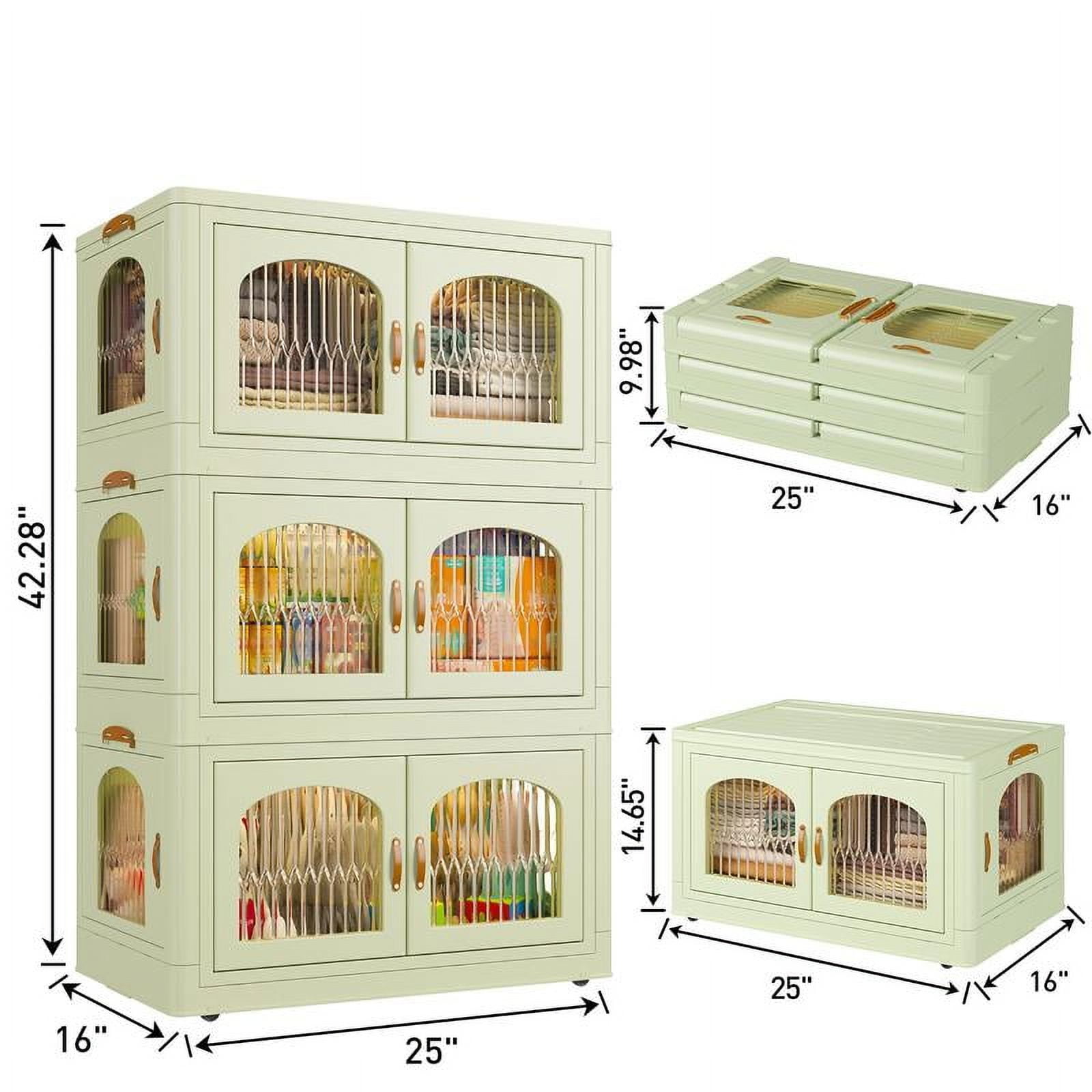 1/2/3/4/5 Pack Plastic Storage Bin with A Lid, Stackable Storage ...