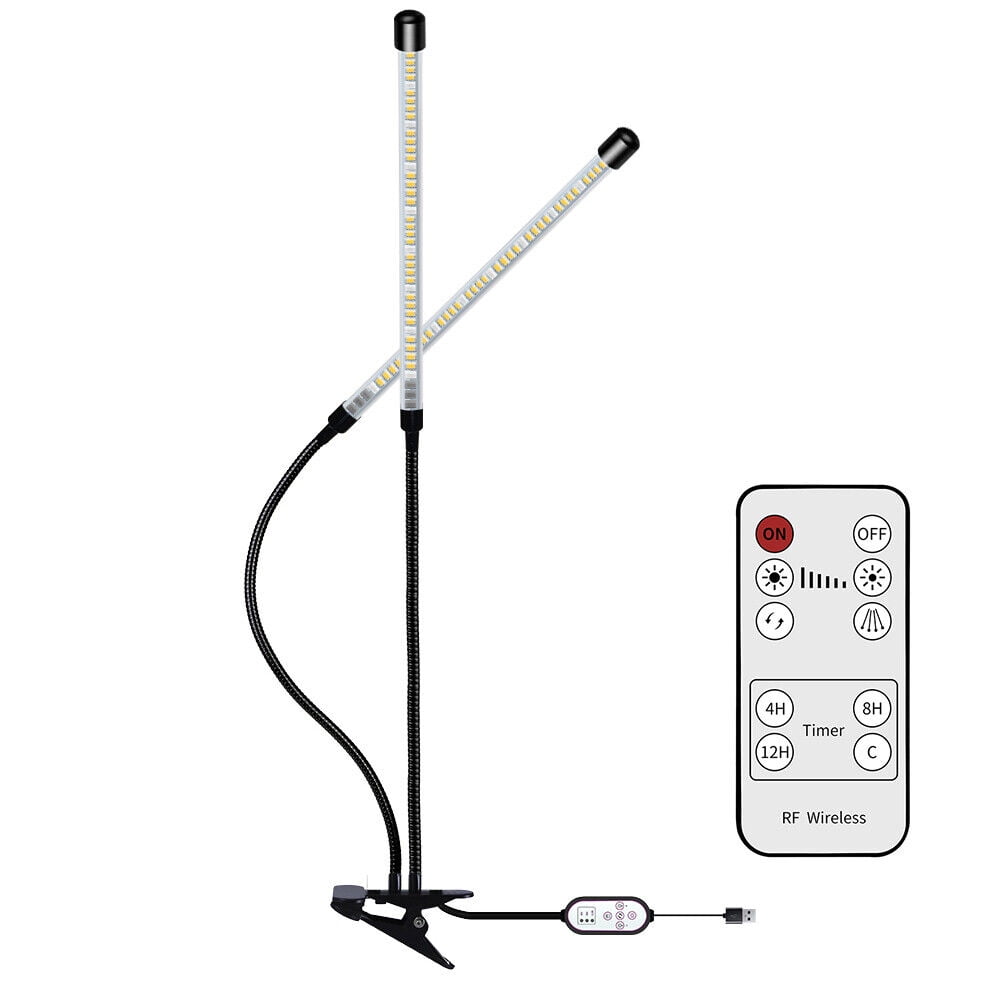 1/2/3/4/5Heads Full Spectrum LED Plant Grow Lights Timer Auto On/Off ...