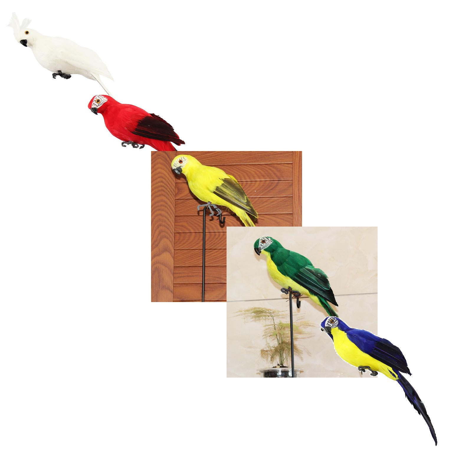 1/2/3/4/5PCS 10Inch Colorful Lifelike Big Birds Feathered Shoulder ...