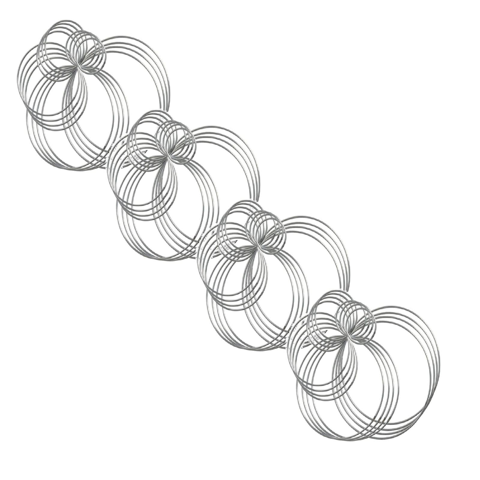 1/2/3/4/5PCS Large Metal Floral Craft Hoop Macrame Silver Hoop Rings for Making Wedding Wreath ...
