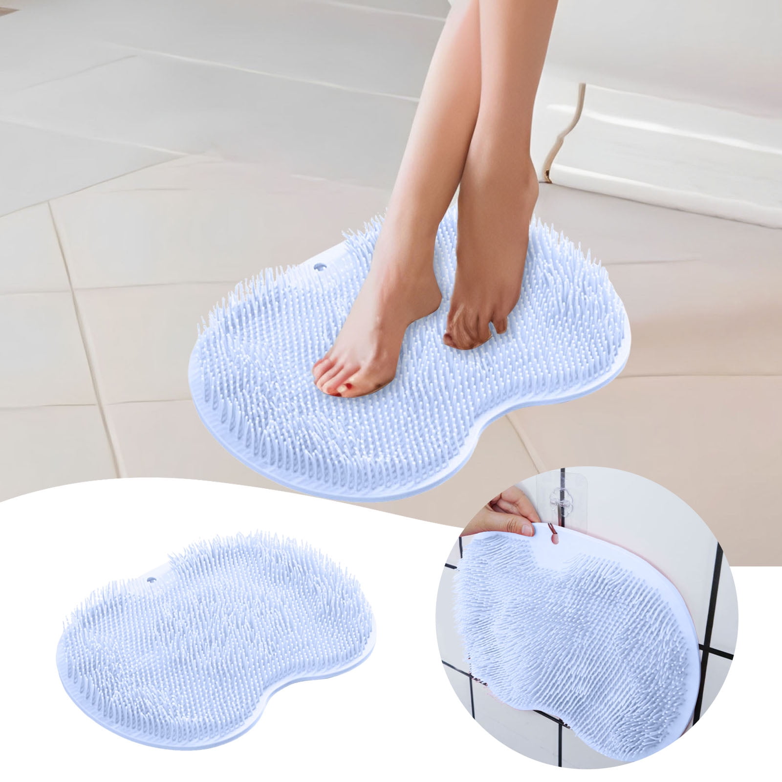 1/2/3/4/5Pcs Non Slip Shower Foot Scrubber Mat Back Washer Back ...