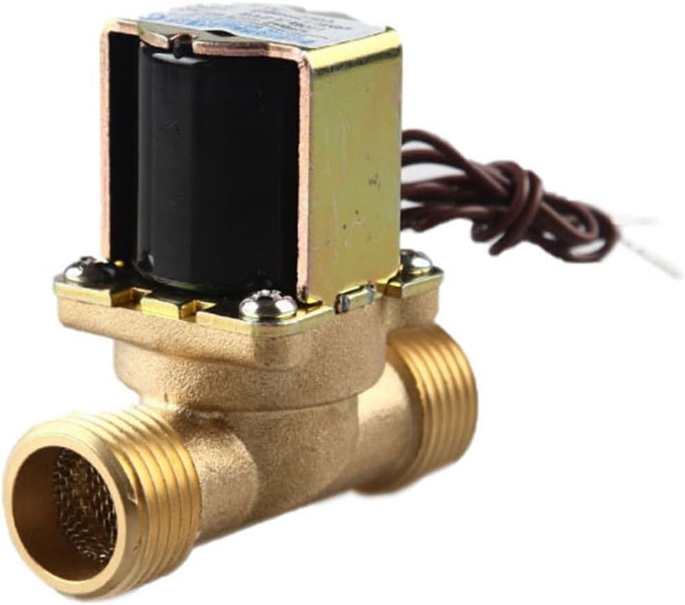 1/2'' 3/4" Brass Electric Solenoid Valve 12v 24v 220v Water Inlet Flow ...