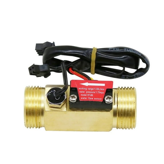 1/2" 3/4" BrassWater Flow Sensor 1.75MPa Hall Sensor Turbine Flowmeter ...