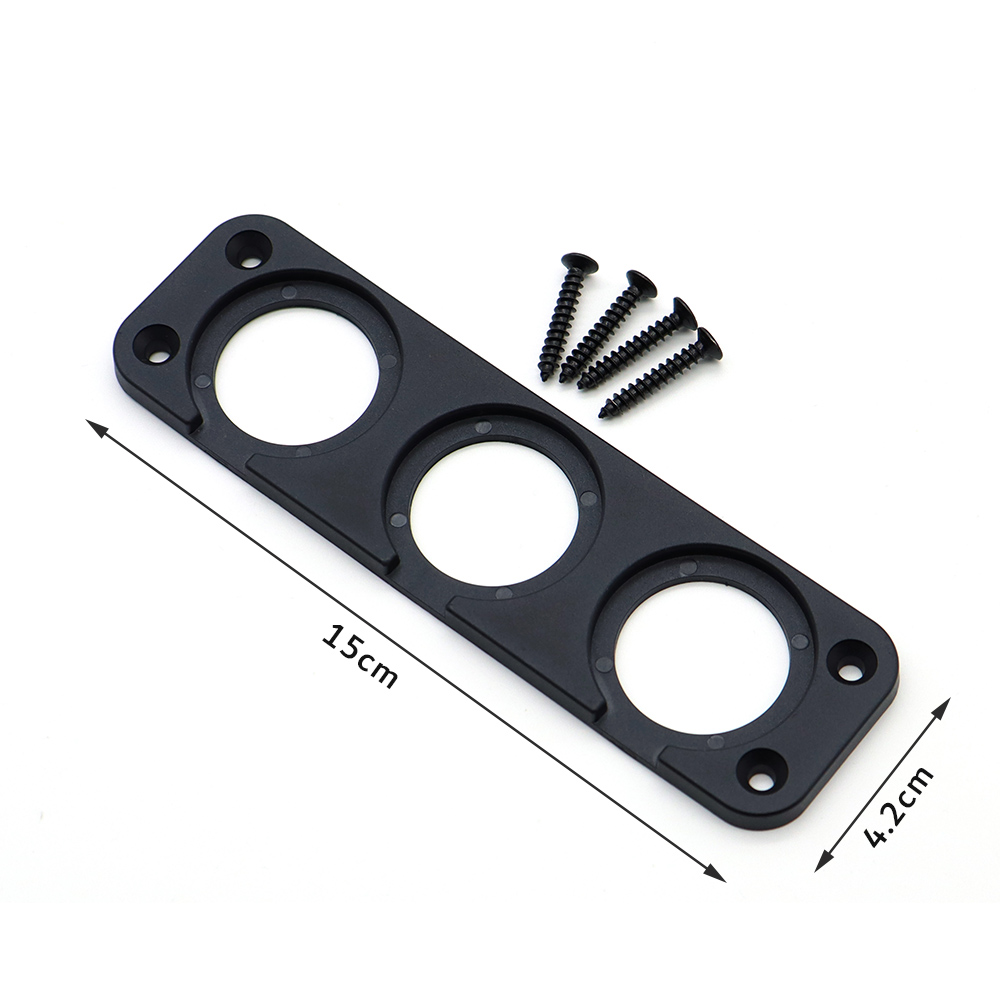 1 2 3 4 Hole USB Outlet Socket Panel Black ABS Housing Holder Kit ...