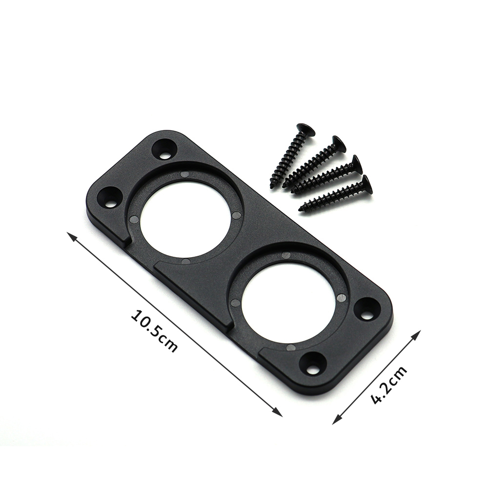 1 2 3 4 Hole USB Outlet Socket Panel Black ABS Housing Holder Kit ...