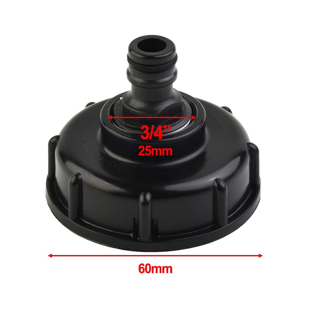 1/2" 3/4" Ibc Tank Tap Adapter 60Mm Coarse Thread Fitting 1000L Water ...