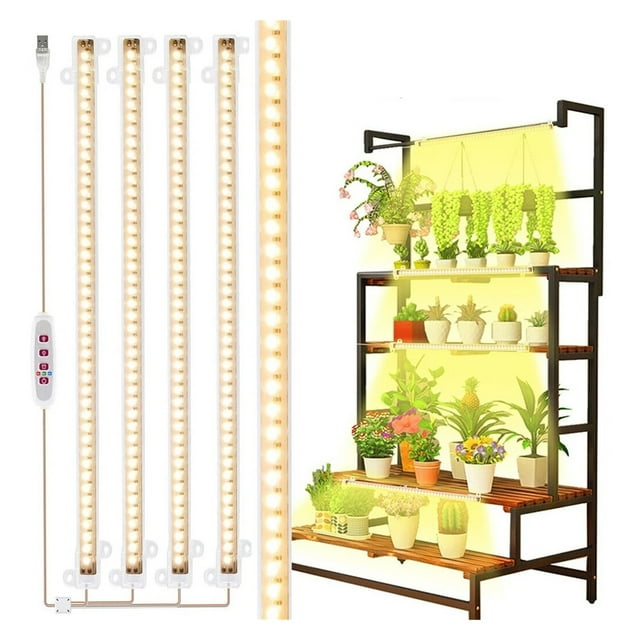 1/2/3/4 LED Grow Light Strips For Indoor, Plants USB Full Spectrum ...