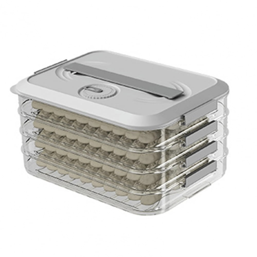 1/2/3/4-Layer Stackable Dumpling Boxes With Timer Multi-Purpose Fridges ...