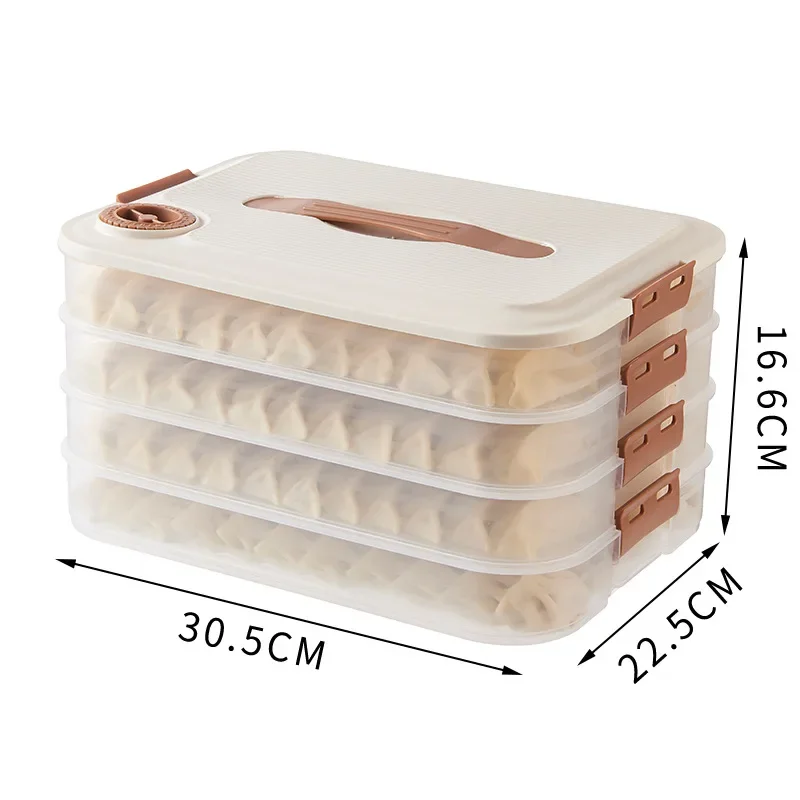 1/2/3/4 Layers Refrigerator Storage Box Dumpling Food Preservation and ...