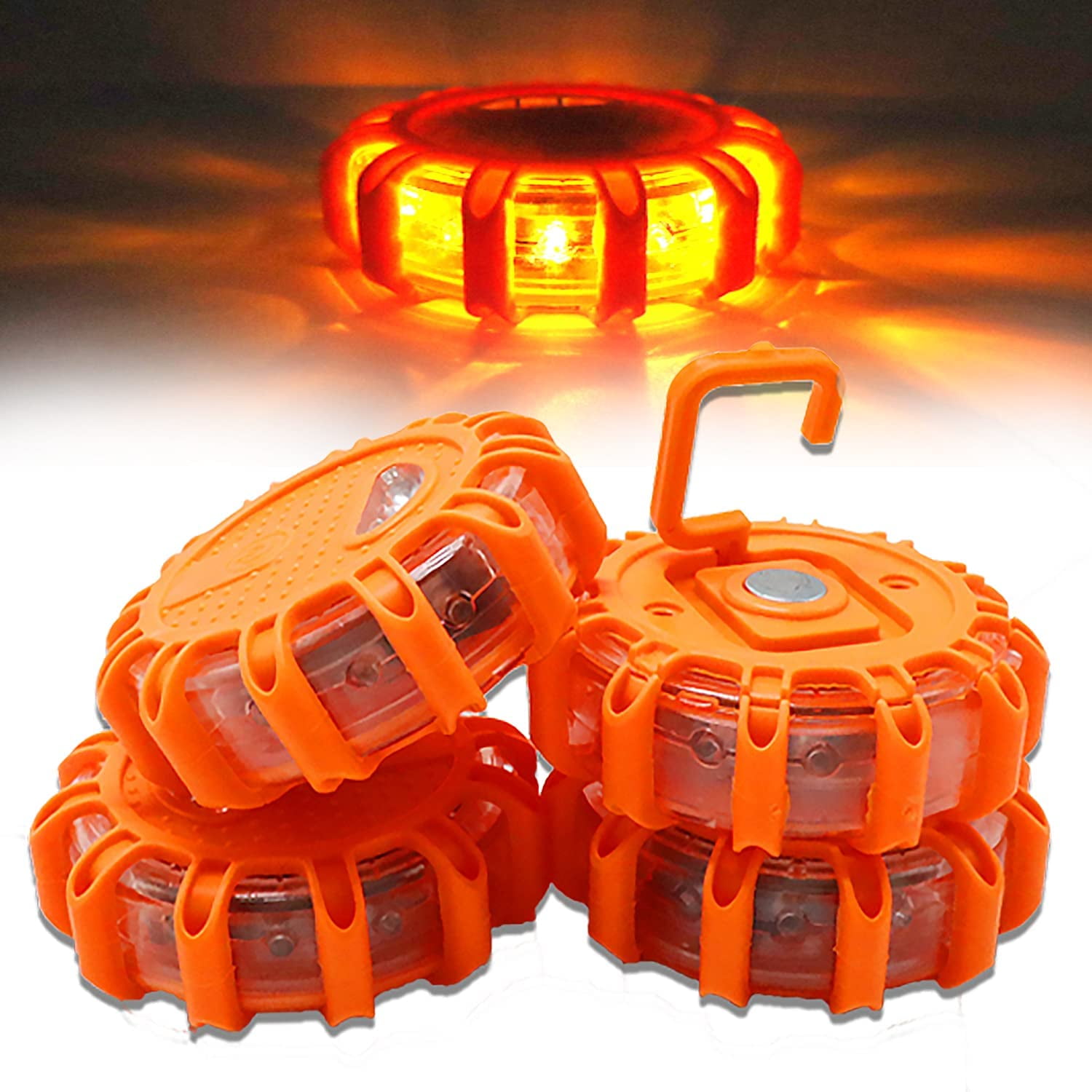 1 2 3 4 Pack Led Safety Flares Road Emergency Lights Roadside Safety