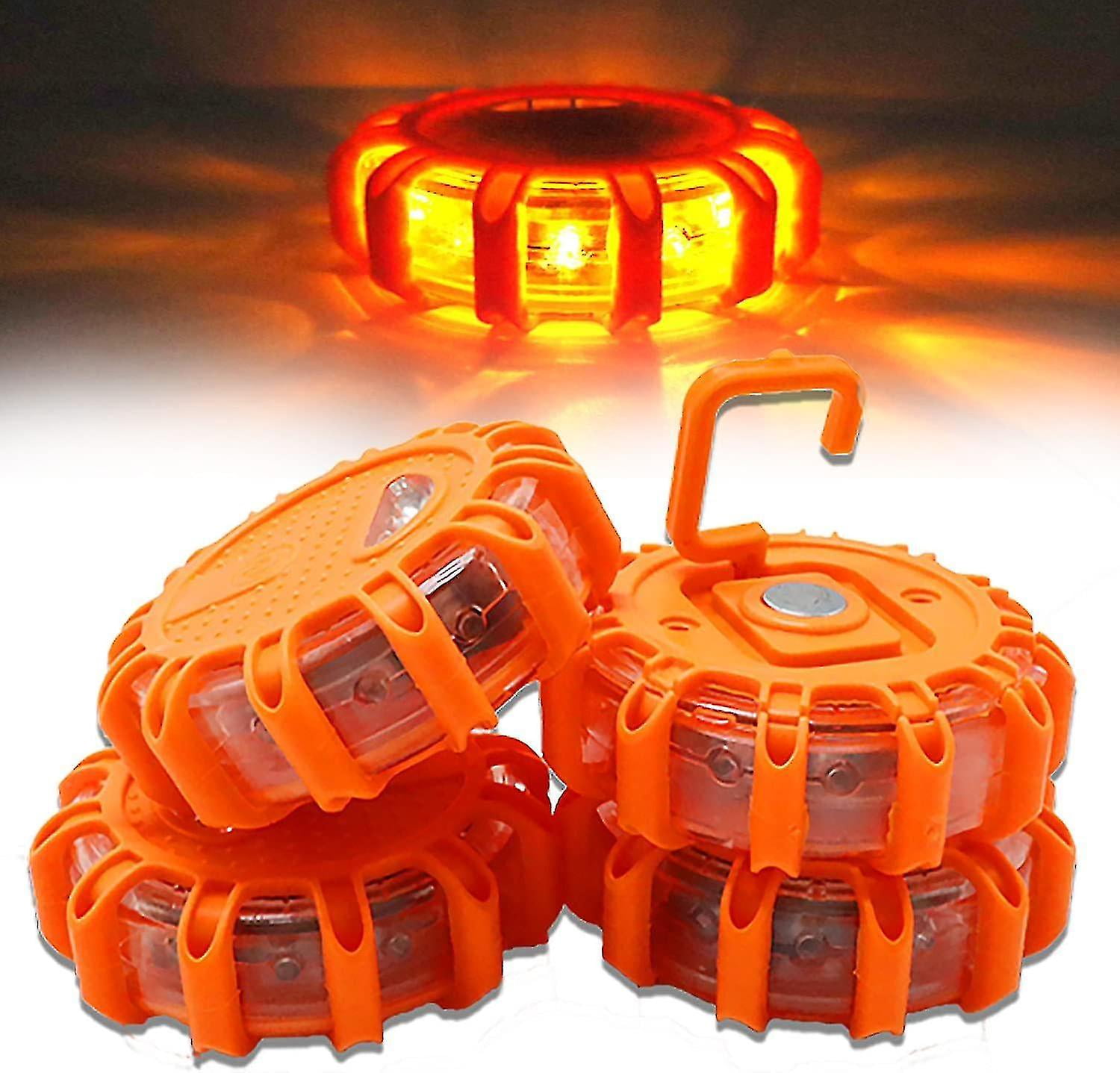 1 2 3 4 Pack Led Safety Flares Road Emergency Lights Roadside Safety ...