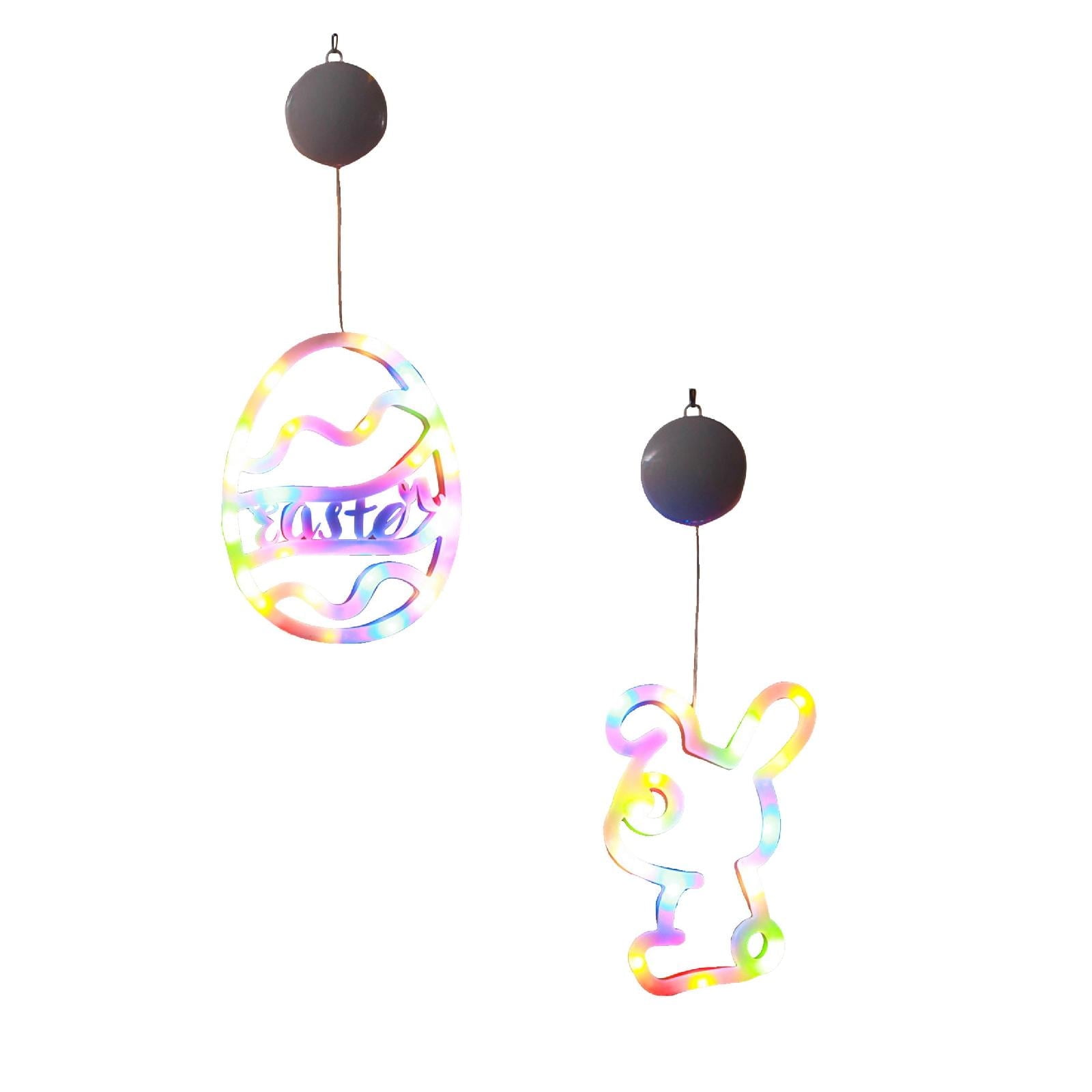 1/2/3/4 Pcs Easter Window Lights,Cute Light Up Easter Egg Lights ...