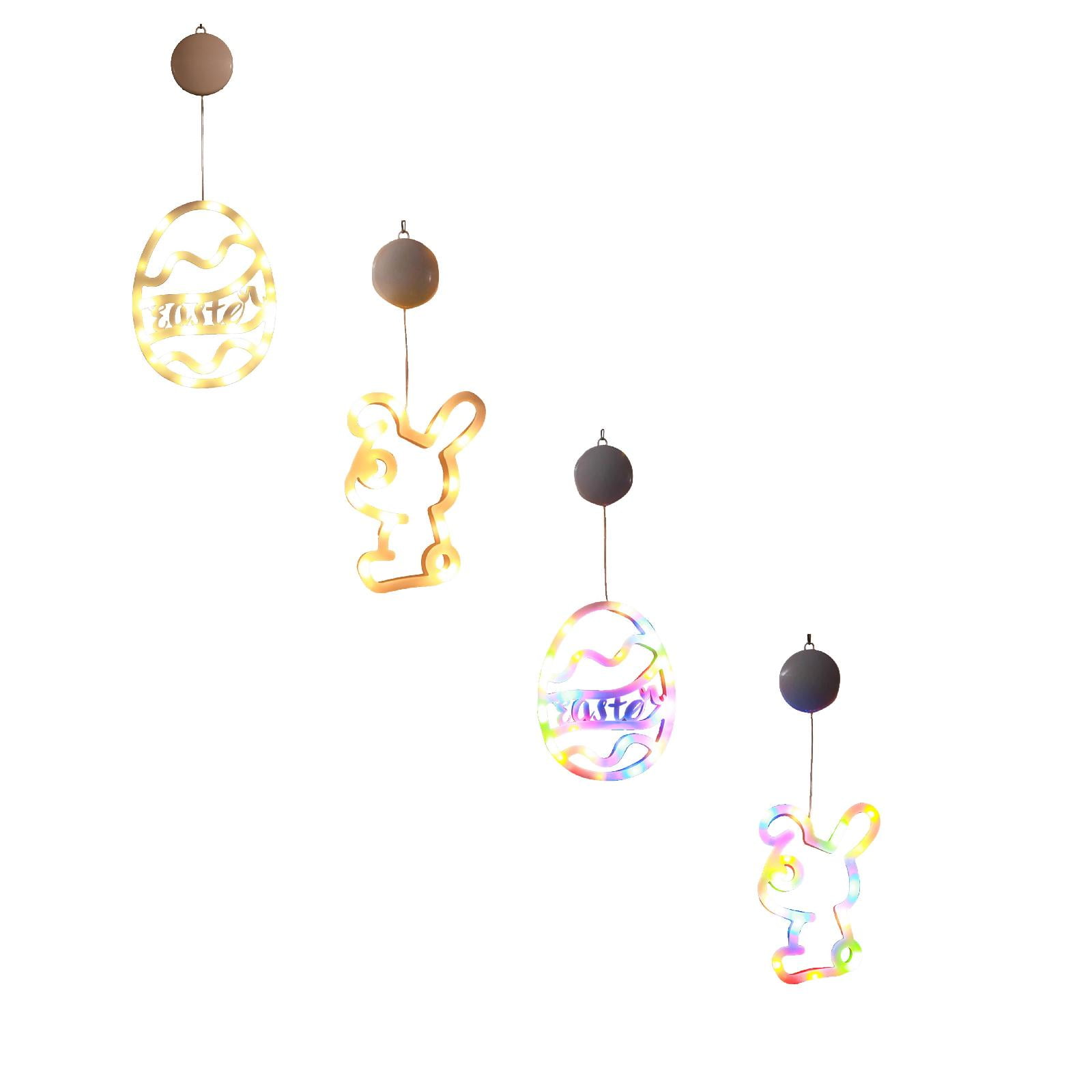 1/2/3/4 Pcs Easter Window Lights,Cute Light Up Easter Egg Lights ...