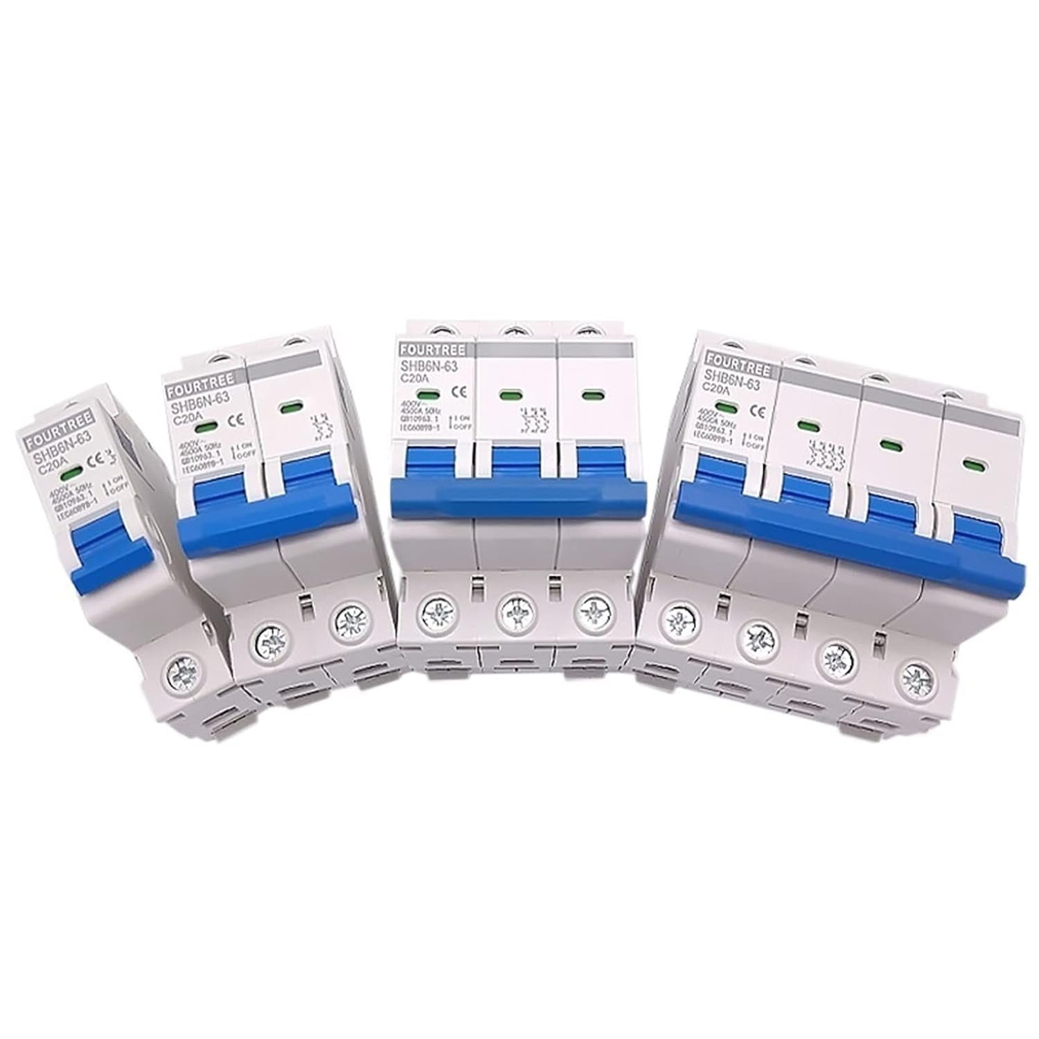 1/2/3/4 Pole Din Rail Mini Circuit Breaker Household Air switches ...