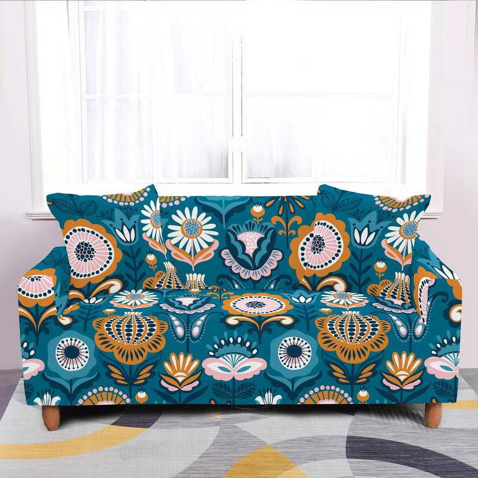 1/2/3/4 Seater Easy Fit Fashion Recliner Sofa Covers Retro Armchair ...