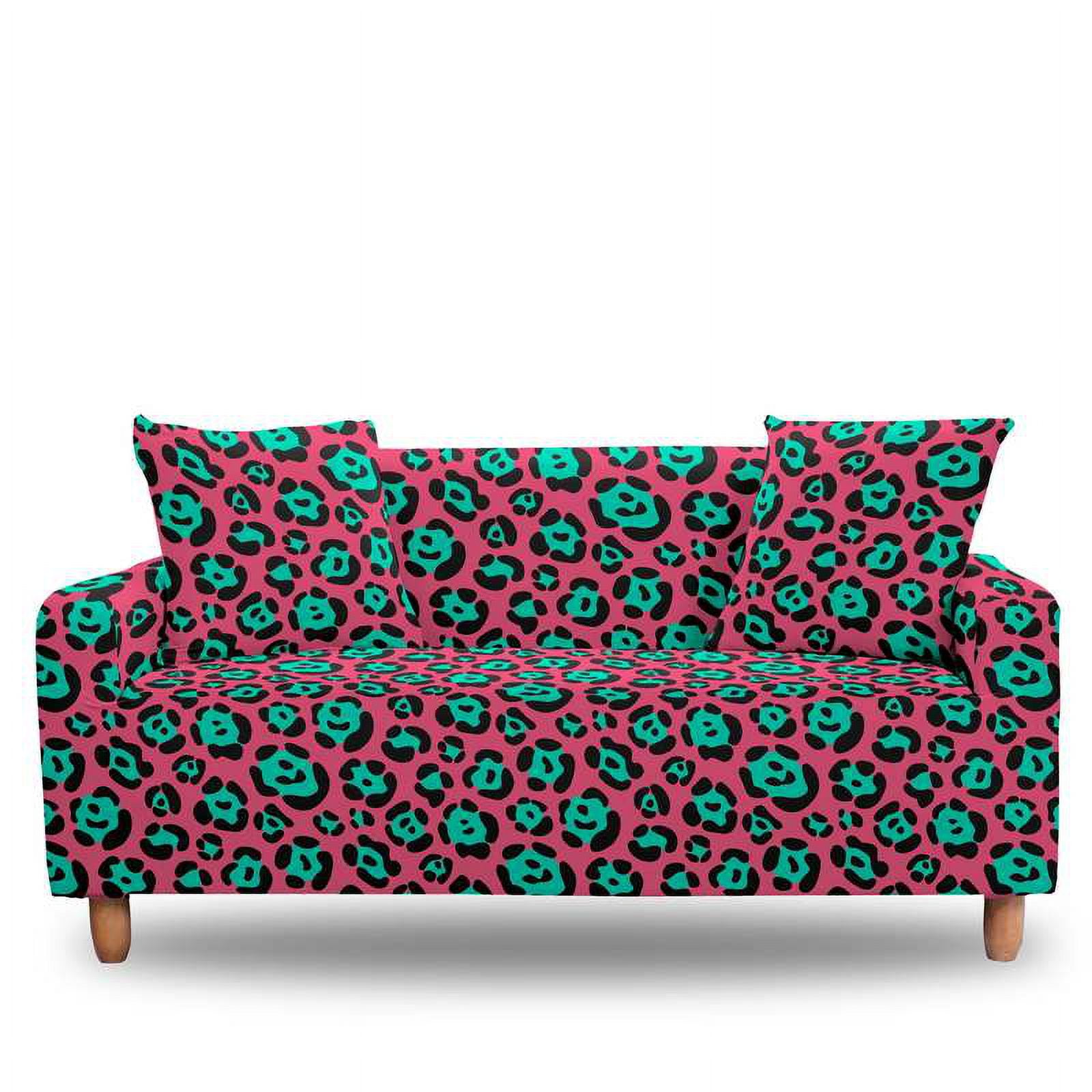 1/2/3/4 Seaters 3D Leopard Sofa Slipcovers Spandex Elastic Couch Covers ...