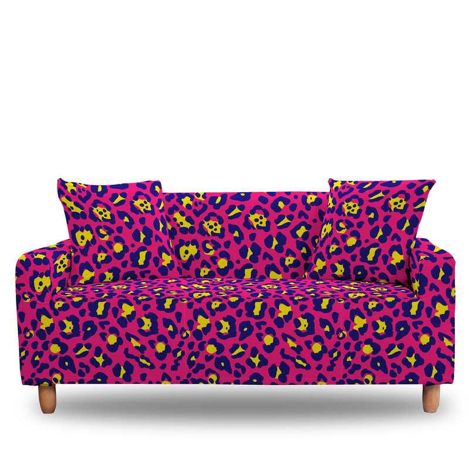 1/2/3/4 Seaters 3D Leopard Sofa Slipcovers Spandex Elastic Couch Covers ...