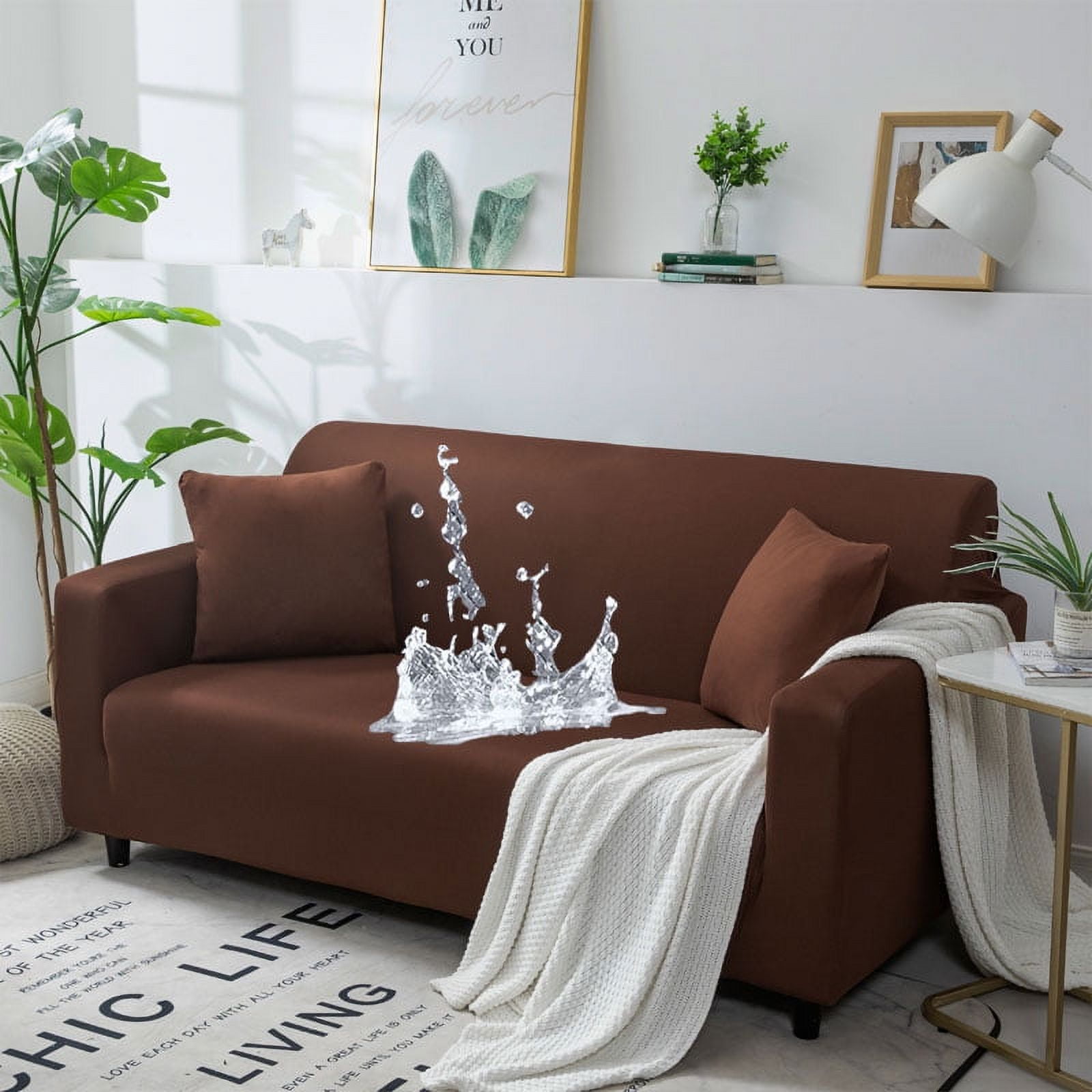 1/2/3/4 Seats Waterproof sofa Couch Cover stretch Corner Sofa Covers L ...