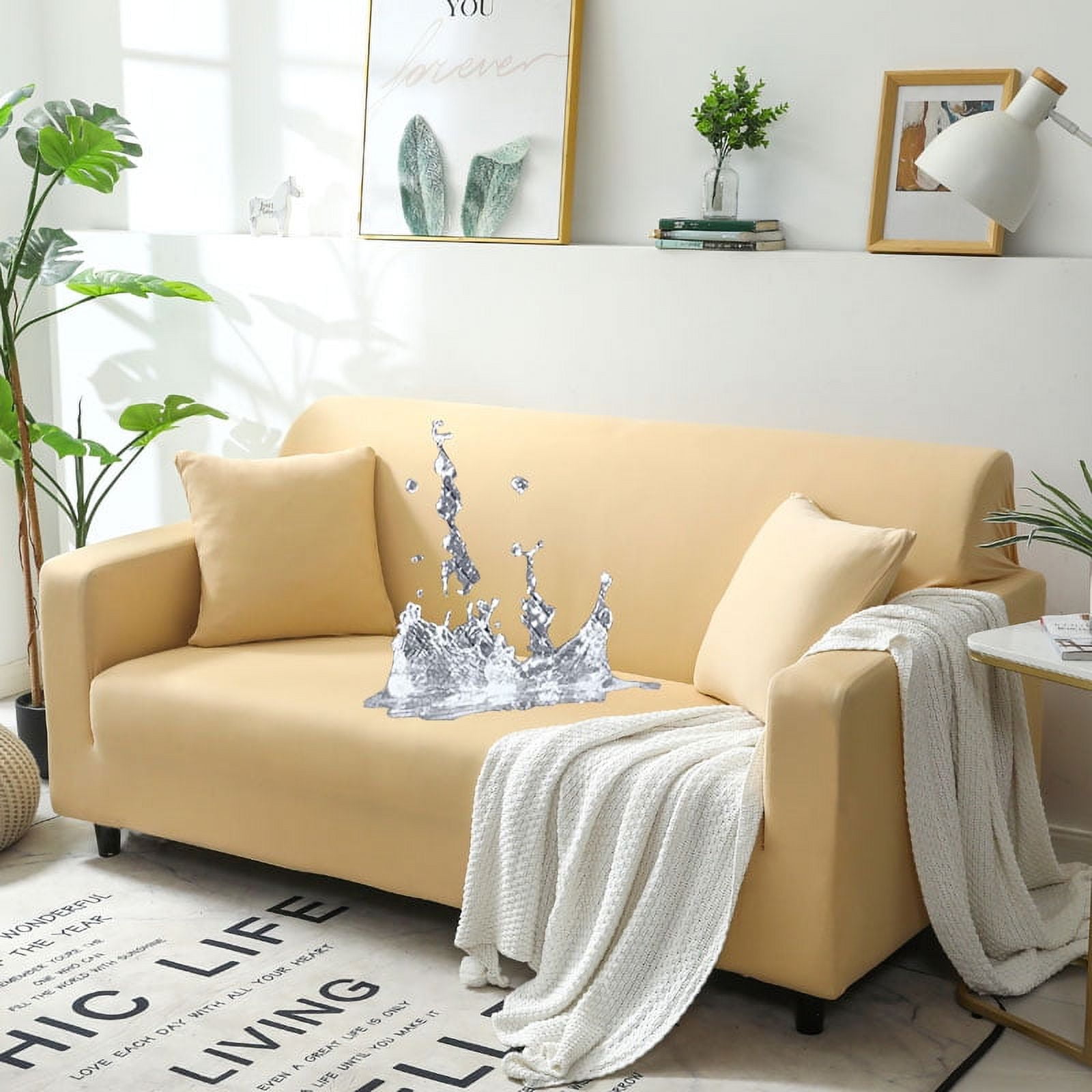 1/2/3/4 Seats Waterproof sofa Couch Cover stretch Corner Sofa Covers L ...