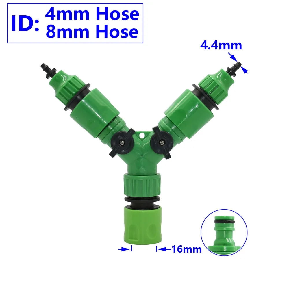 1/2 3/4 Thread 2-way Tap Hose Water Splitter Garden Tap Y Splitter ...