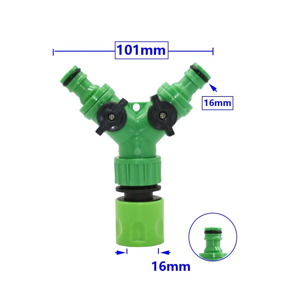 1/2 3/4 Thread 2-way Tap Hose Water Splitter Garden Tap Y Splitter ...