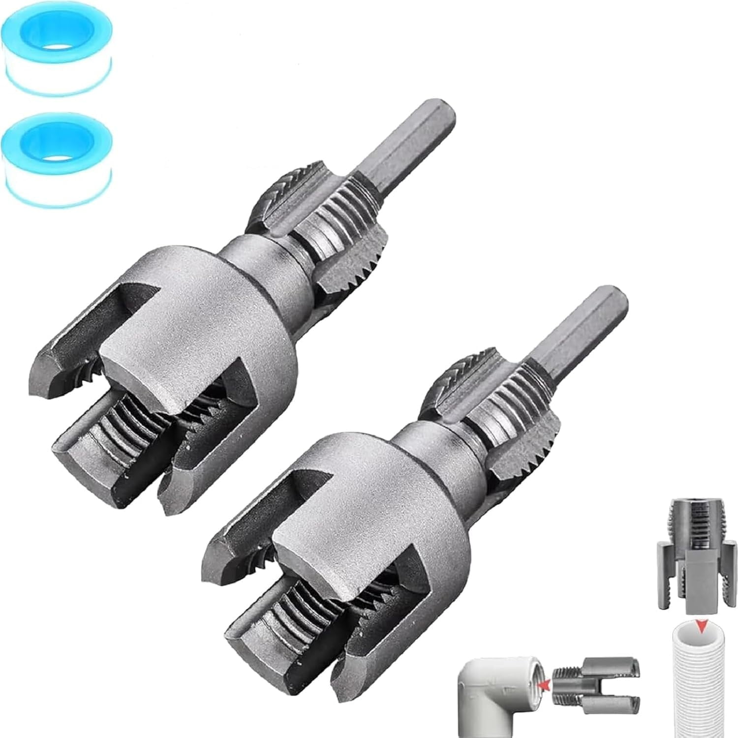 1/2", 3/4"Thread Trimming and Angle Bolt Repair ToolIntegrated Internal ...