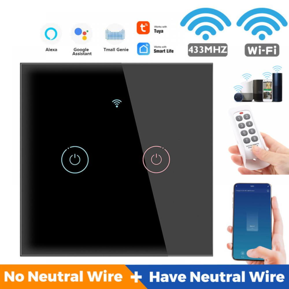 1/2/3/4 gang TUYA WiFi 433MHZ Smart Touch Switch Home Wall Button for ...