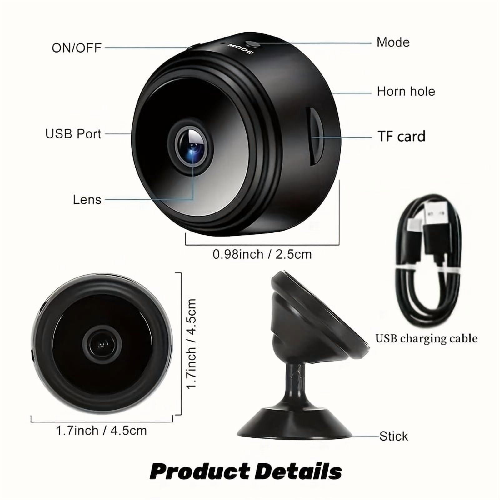 1/2/3/4PCS Mini HD Camera | 1080P WiFi, Night Vision | Motion Detection ...