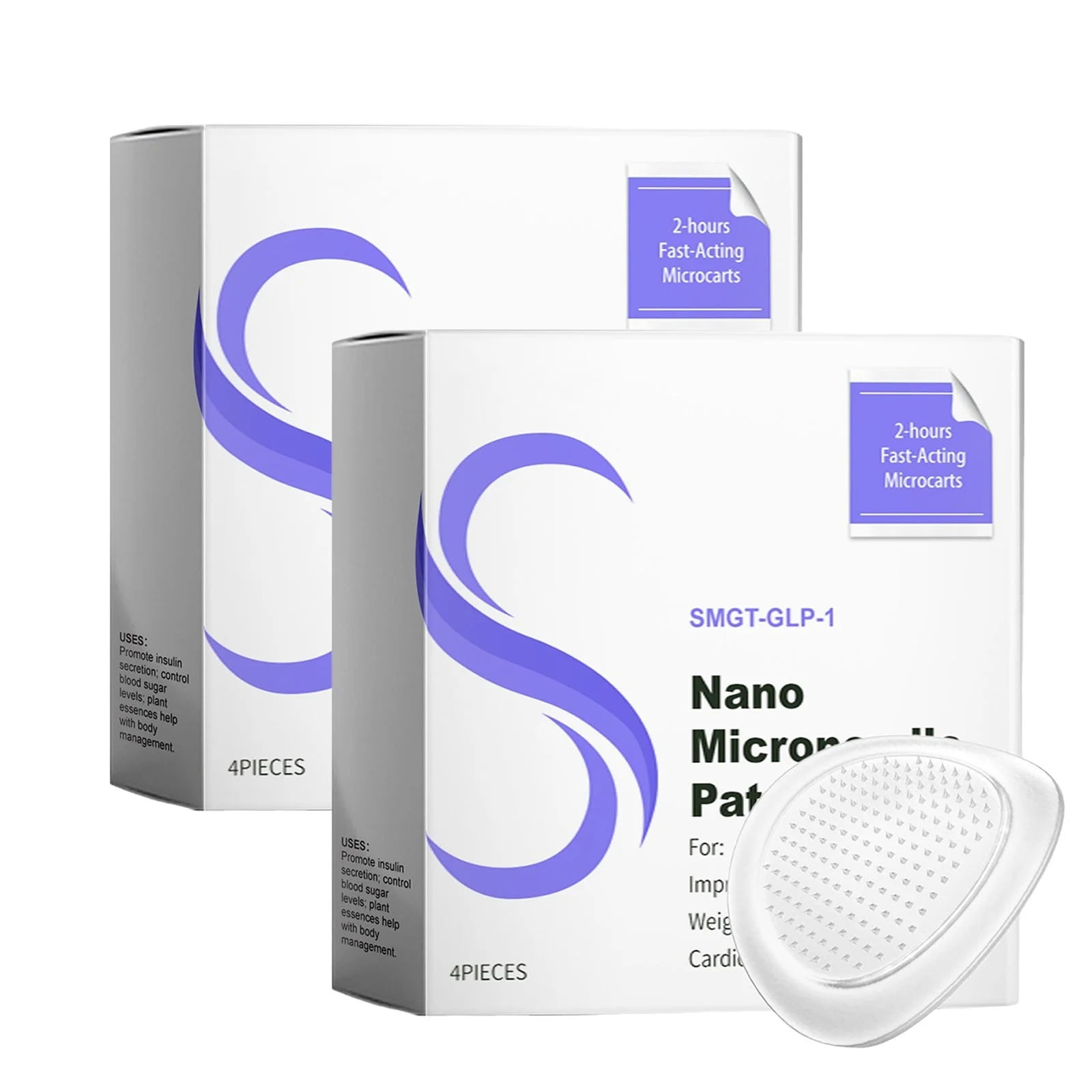 1/2/3/4PCS SMGT-GLP-1 Nano Microneedle Patch, 2025 New GLP-1 ...