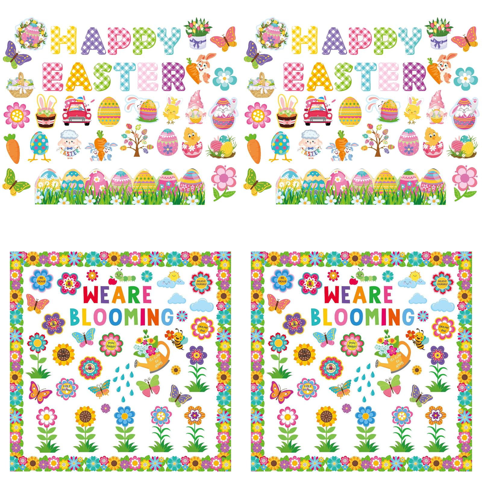 1/2/3/4PCS Spring Classroom Bulletin Board Decorations Set, Colorful ...