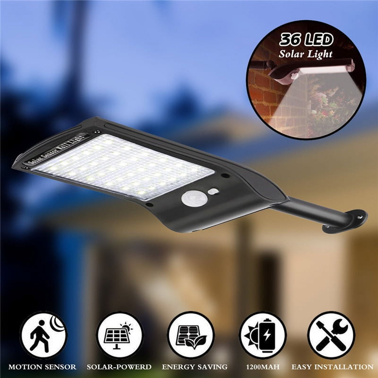 Wrvxzio Super Bright 36 LED Solar Lights, Waterproof Outdoor Motion ...