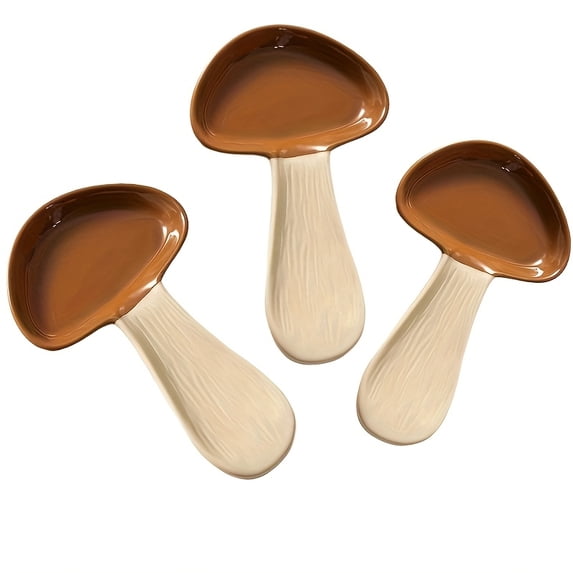 1/2/3/4Pcs Creative Mushroom Ceramic Spoon Rest, Heat Resistant Cute ...