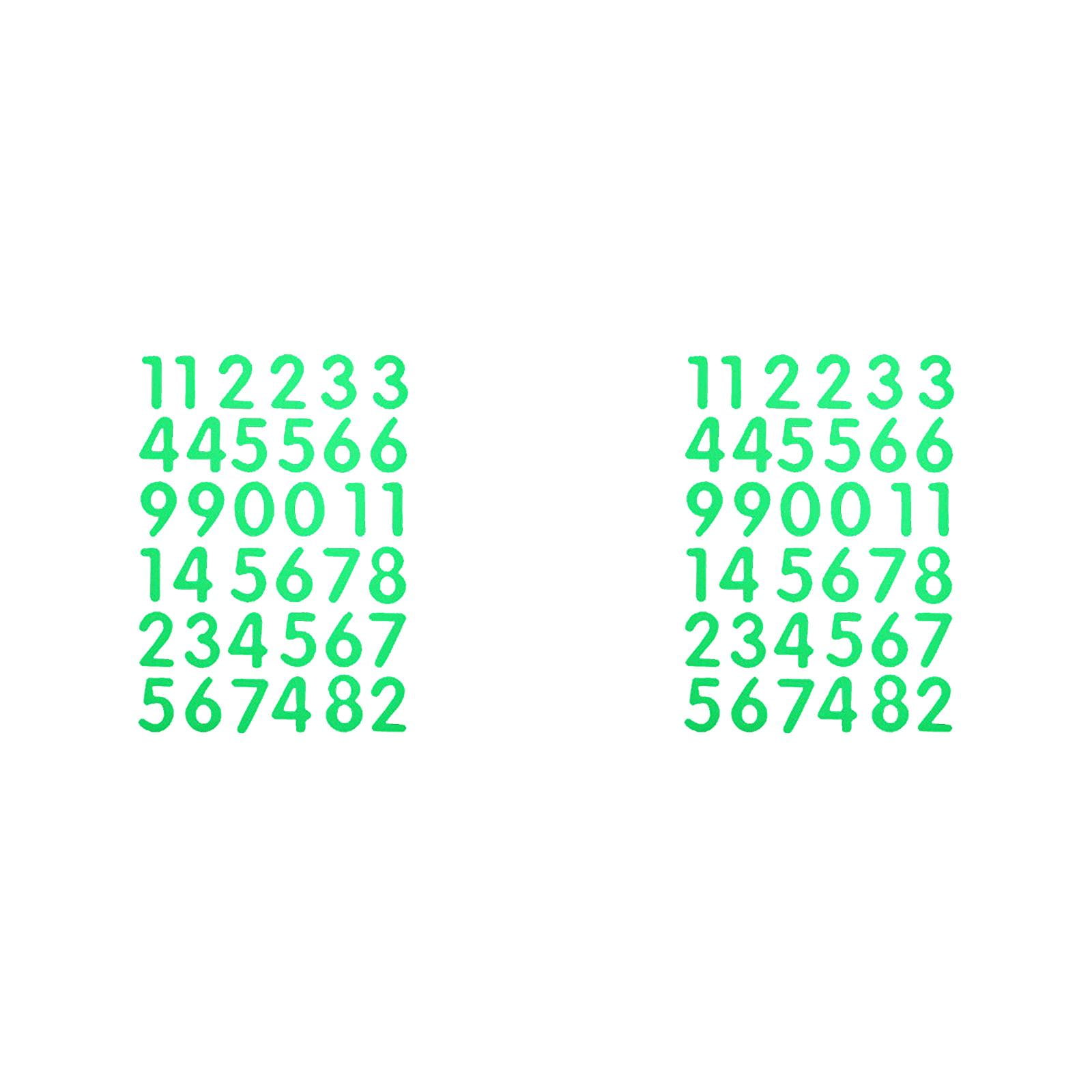 1/2/3/4Sets Glow in The Dark Mailbox Alphanumeric Number Stickers Alphabet Set, 1.5/2/3CM ...