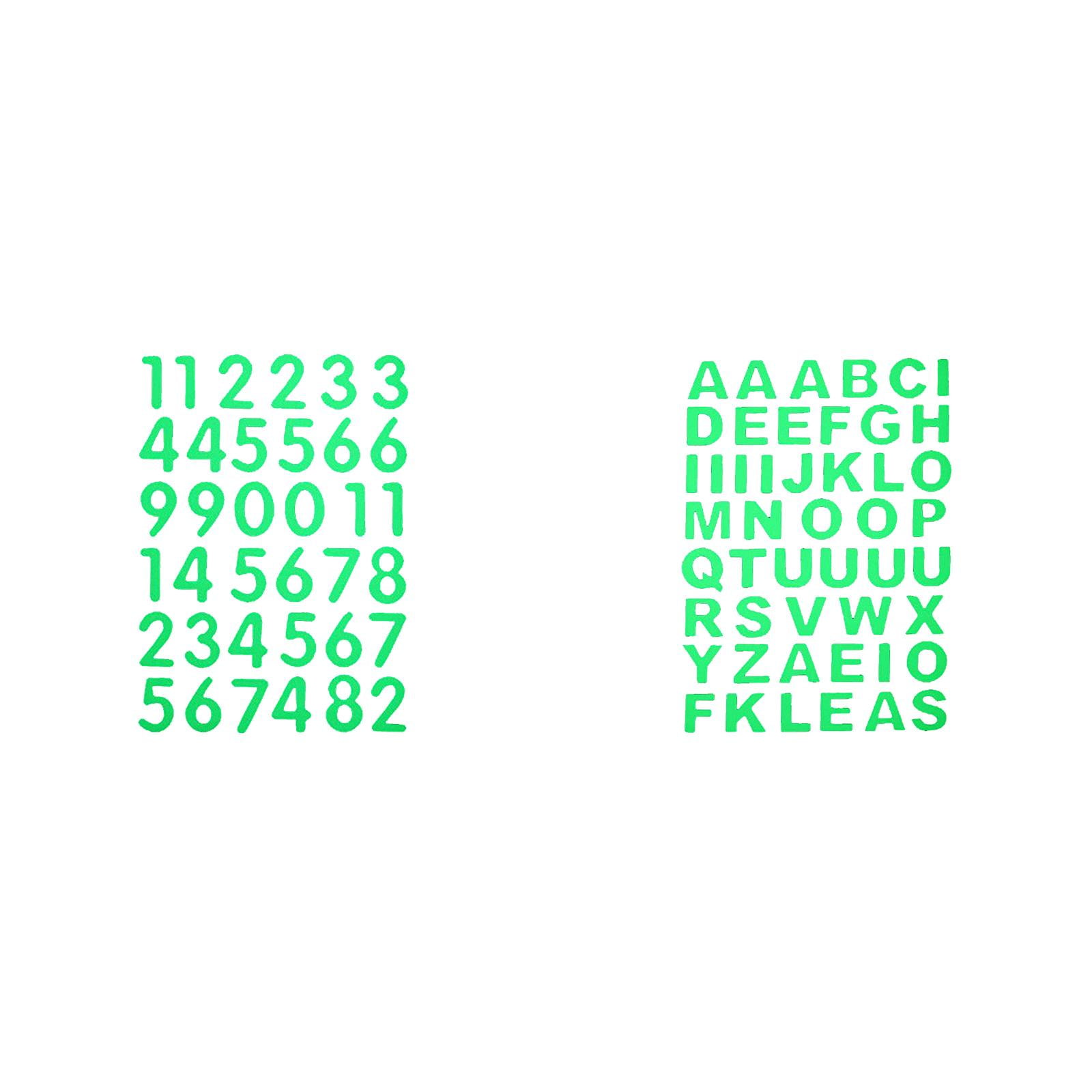 1/2/3/4Sets Glow in The Dark Mailbox Alphanumeric Number Stickers ...