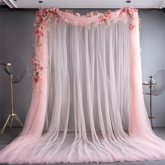 1/2/3/5/10M Wedding Tulle Backdrop Curtains,Sheer Backdrop Curtains for ...