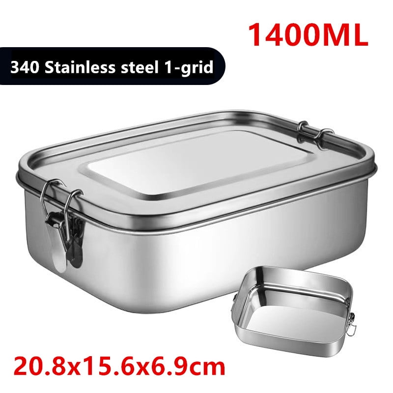 1/2/3 Grids 304 Stainless Steel Lunch Box Food Container Bento Box Top Grade Snack Storage ...