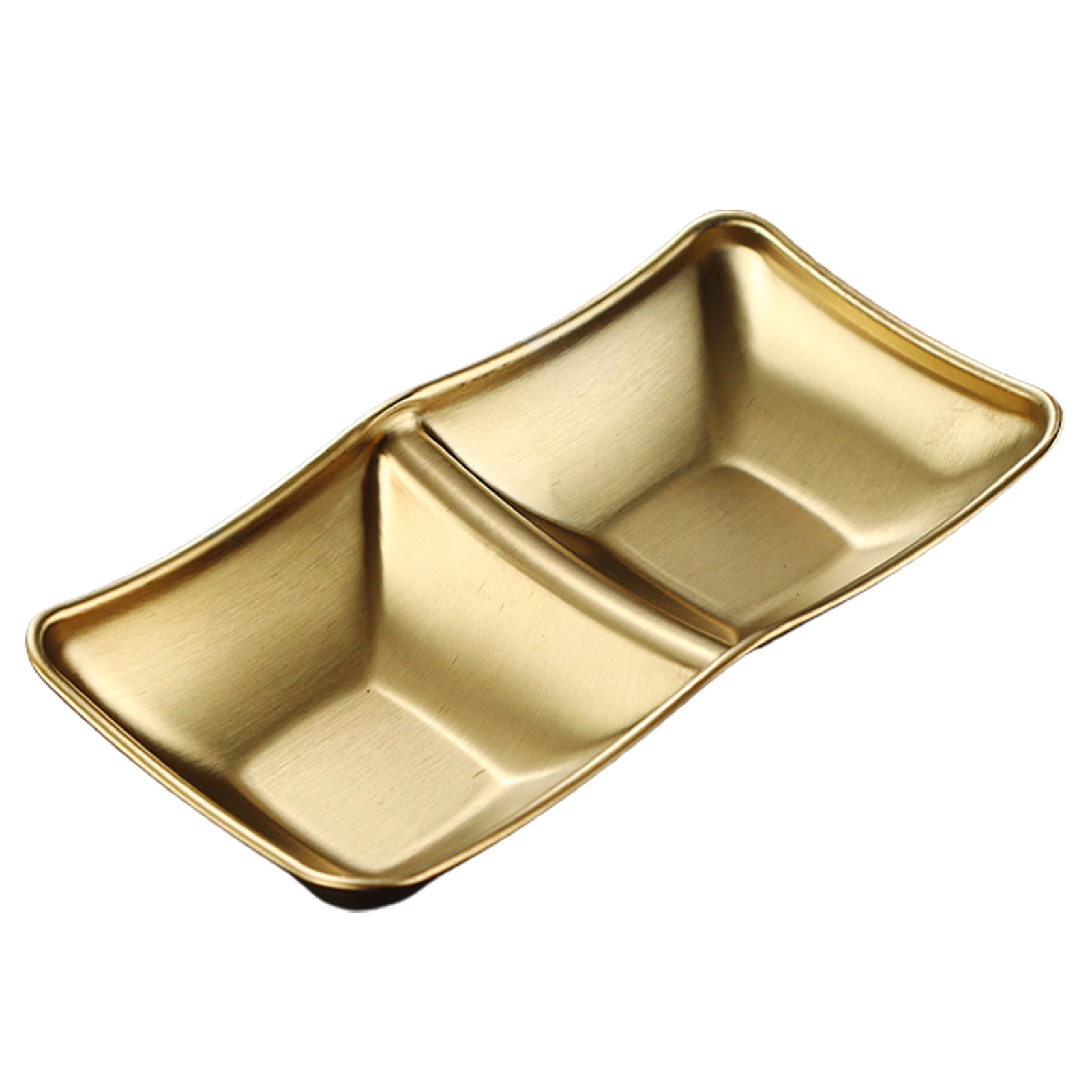 1/2/3 Grids Stainless Steel Seasoning Dish Korean Metal Barbecue Sauce ...