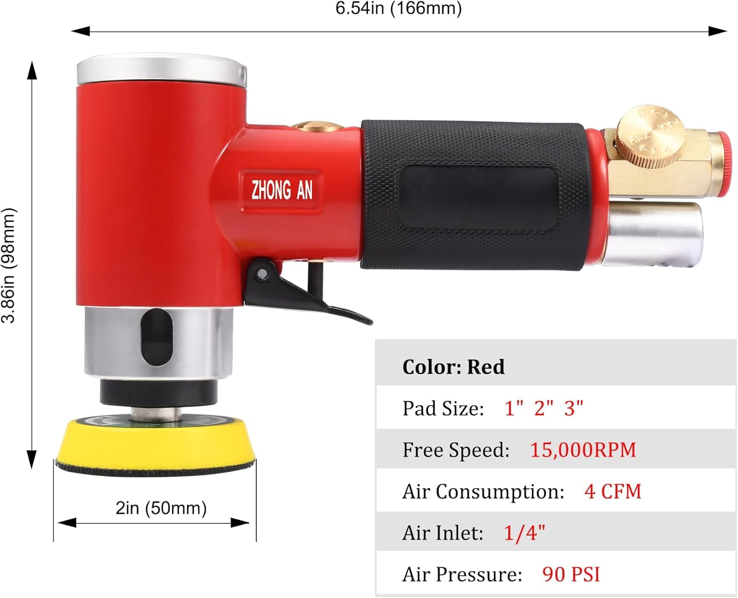 1'' 2'' 3'' Mini Orbital Sander da sander Air Dual Action Sander High ...